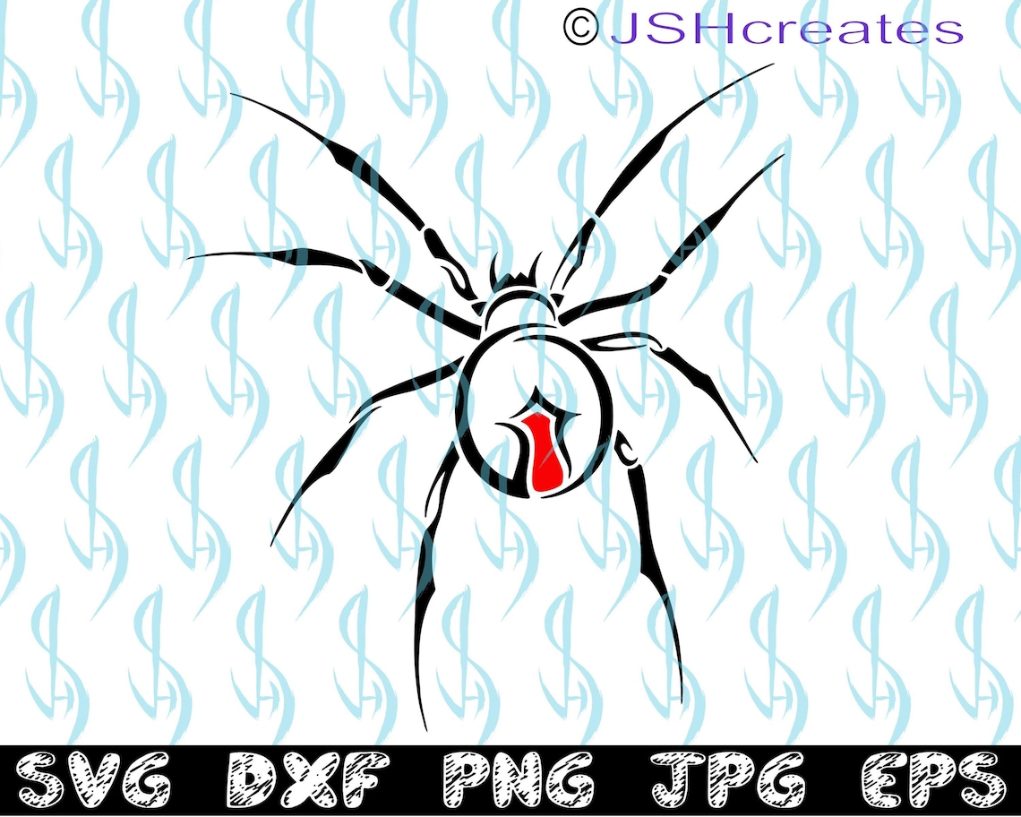 Black Widow Svg Spider Svg SVG Silhouette Cut File - Etsy