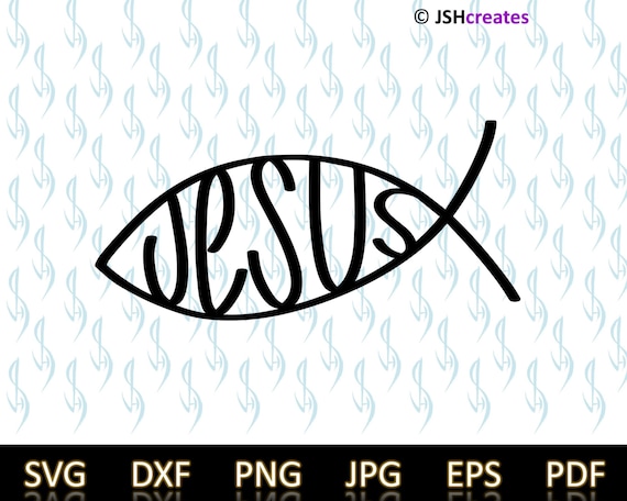 Christian Fish SVG Jesus Fish Svg Vector Cut File for | Etsy