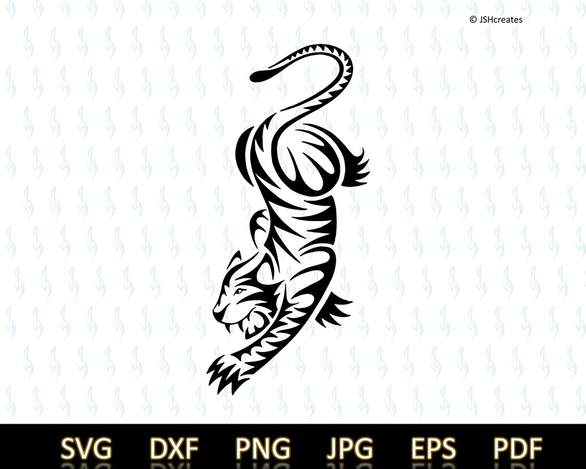 Tribal Tiger Svg Tiger Svg Tribal Stencil Art Dxf Png - Etsy