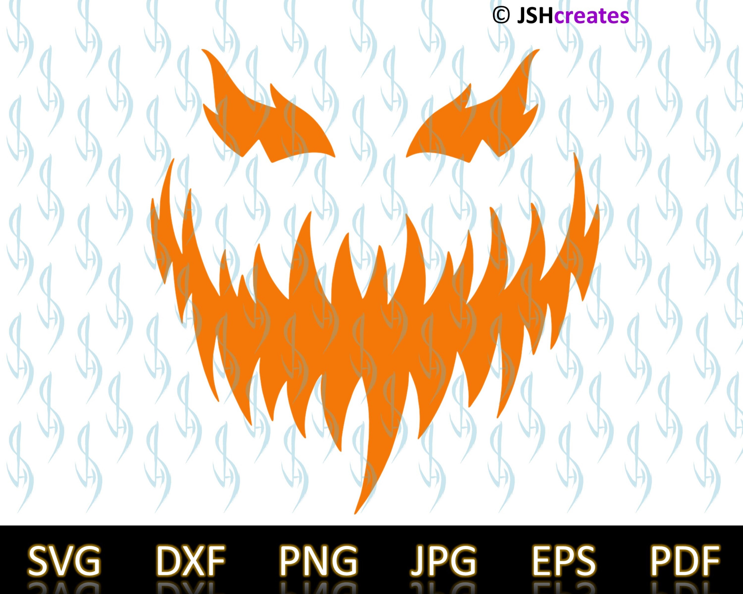 Jack O Lantern Svg Pumpkin Svg Halloween Svg Scary Svg | Etsy