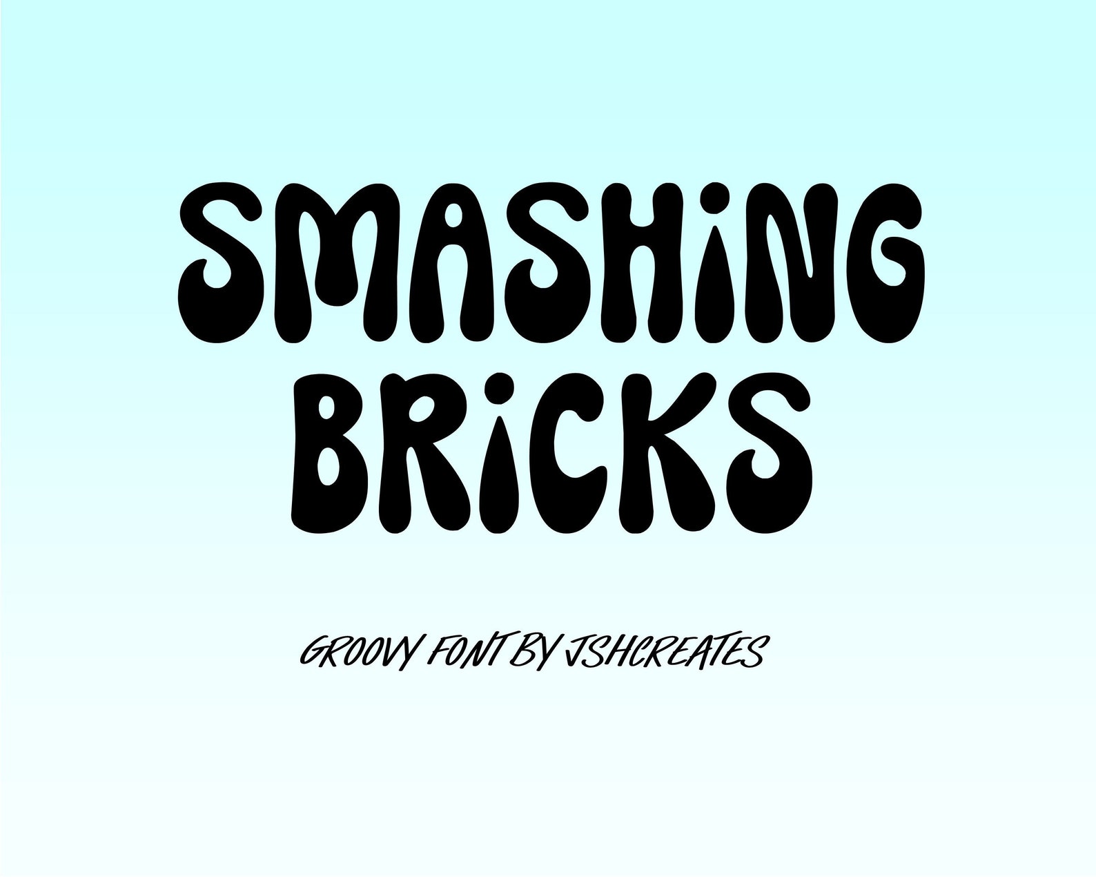 Smashing Bricks Font Retro Font Groovy Font Boho Bubbly - Etsy