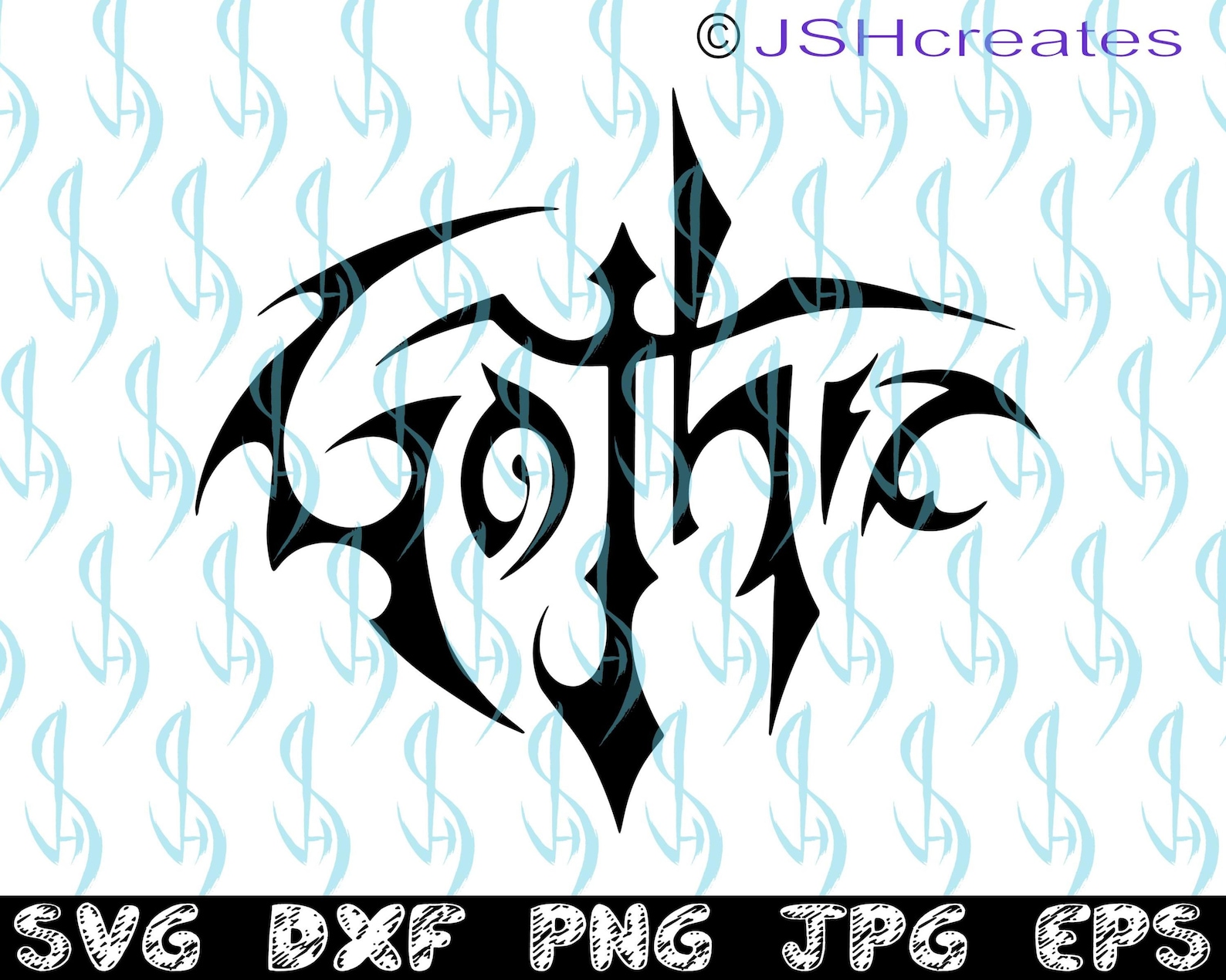 Gothic svg One Word svg Word Design Shirt Cut File svg | Etsy