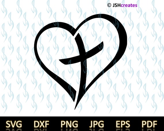 Heart Cross SVG Heart Svg Faith Svg Cross Svg Christian | Etsy Canada