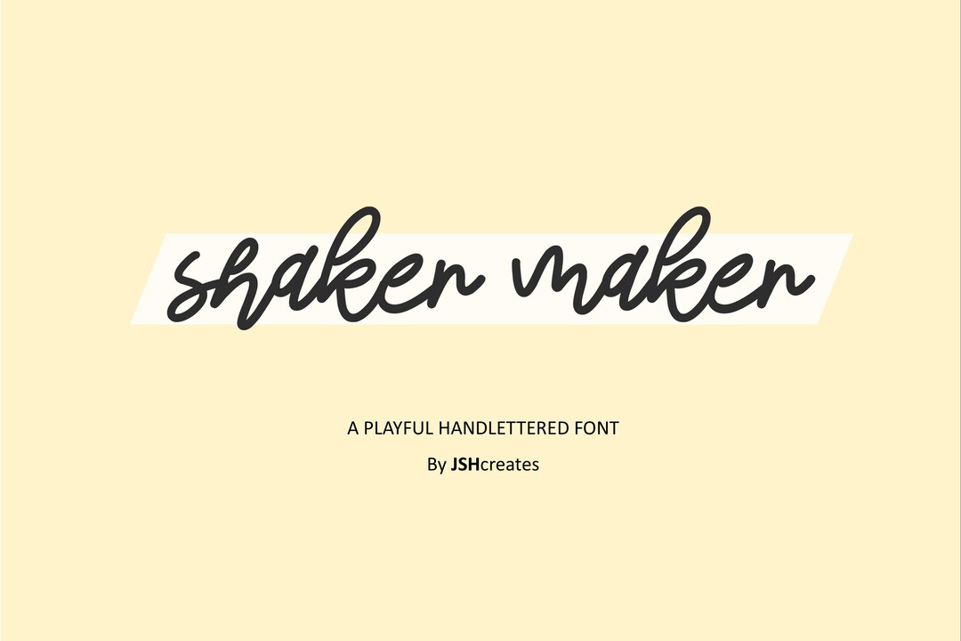 Shaker Maker Script Font Modern Calligraphy, Procreate Fonts ...
