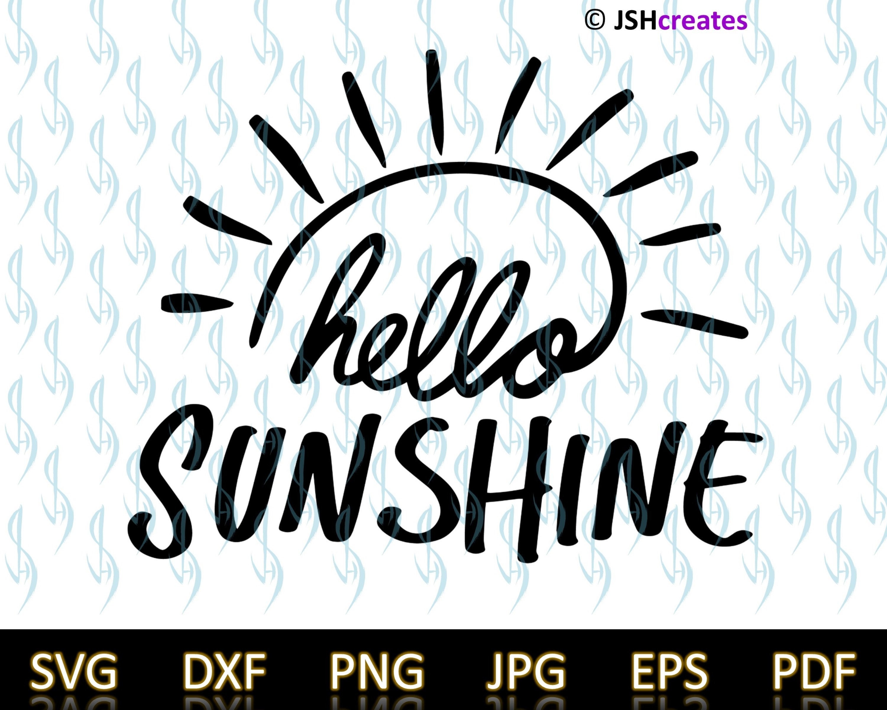 Hello Sunshine SVG Sunshine Svg Sun Svg Summer Svg Spring - Etsy