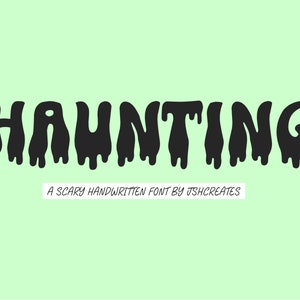 Haunting Font Dripping Font, Handwritten Font, Cricut Fonts, Halloween ...