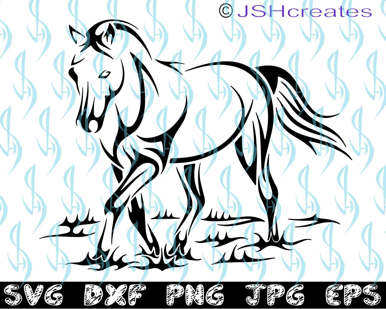 Horse Svg Stallion Svg Horse SVG Silhouette Cut File | Etsy