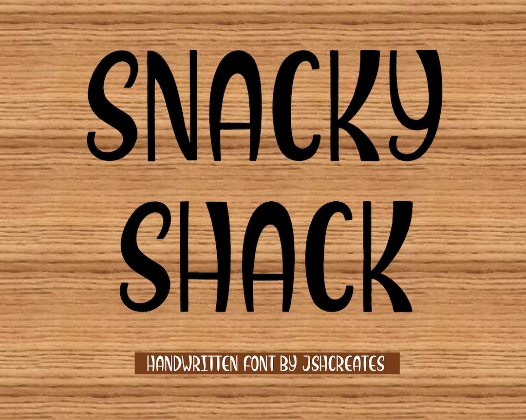 Snacky Shack Font Farmhouse Font Handwritten Font Cricut - Etsy