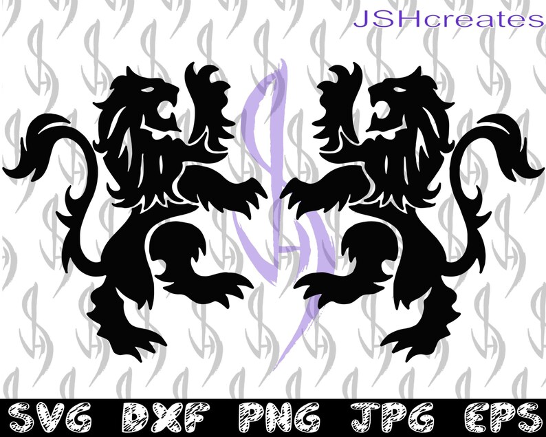 England Lions svg English Lions svg Tribal Stencil Art | Etsy