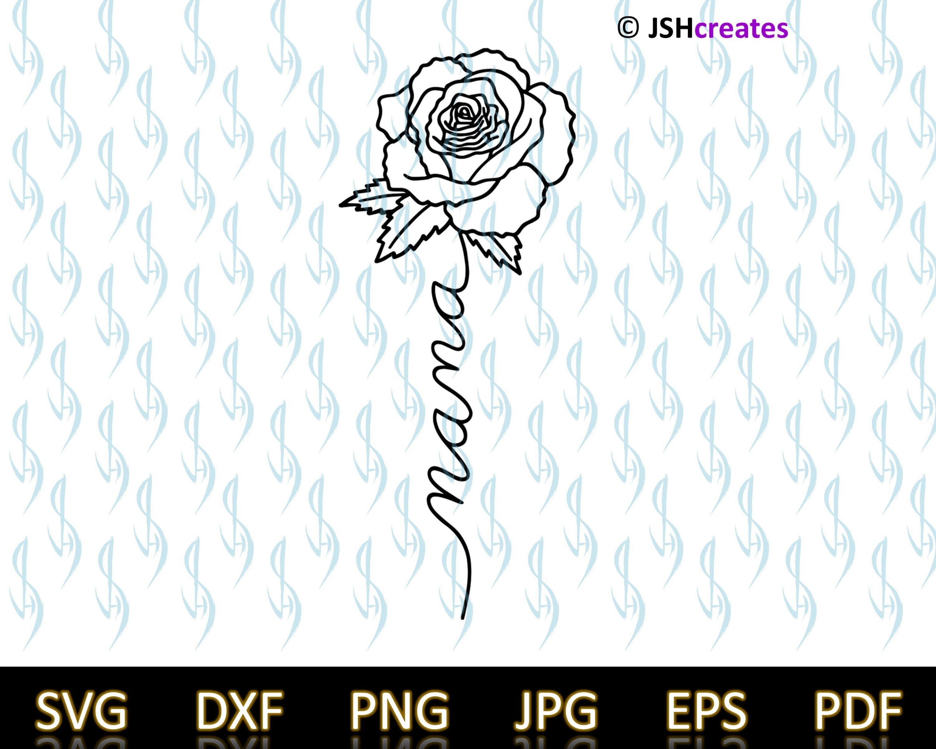 Mama Flower Svg Mama Rose Svg Mama Svg Rose Svg SVG Rose | Etsy