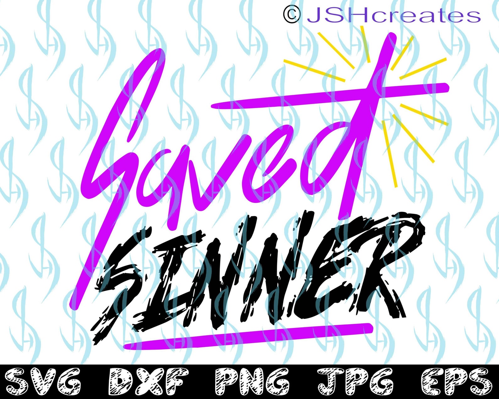 Saved Sinner Svg Christian Svg Design Cross Saved | Etsy