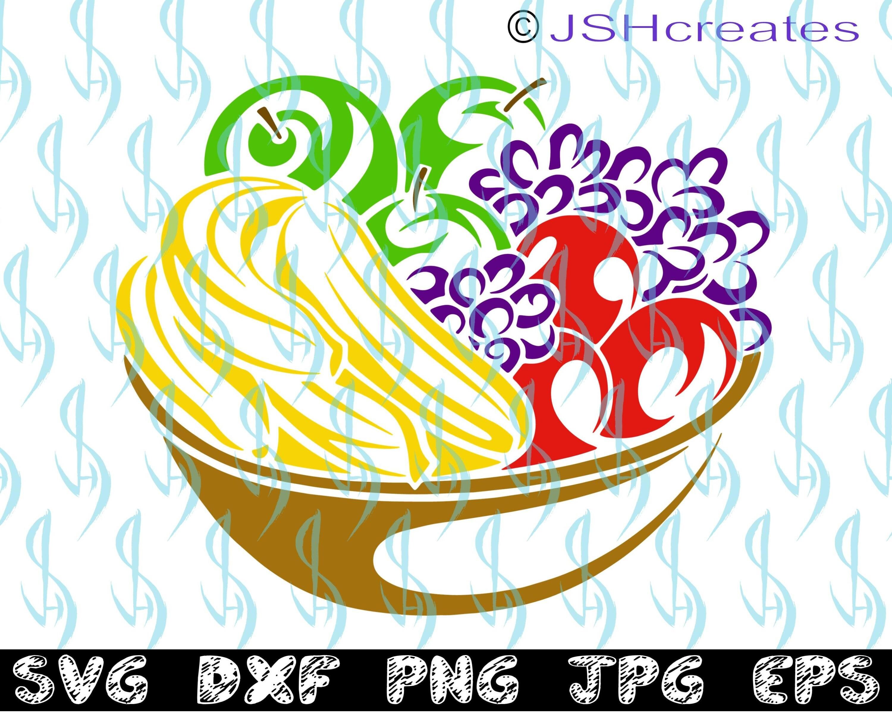 Fruit Bowl svg Bowl of Fruit svg Fruit svg SVG clipart - Etsy España
