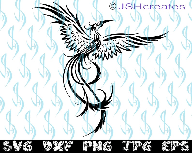 Phoenix Svg Tribal Phoenix Svg SVG Clipart Decal Eps - Etsy Singapore