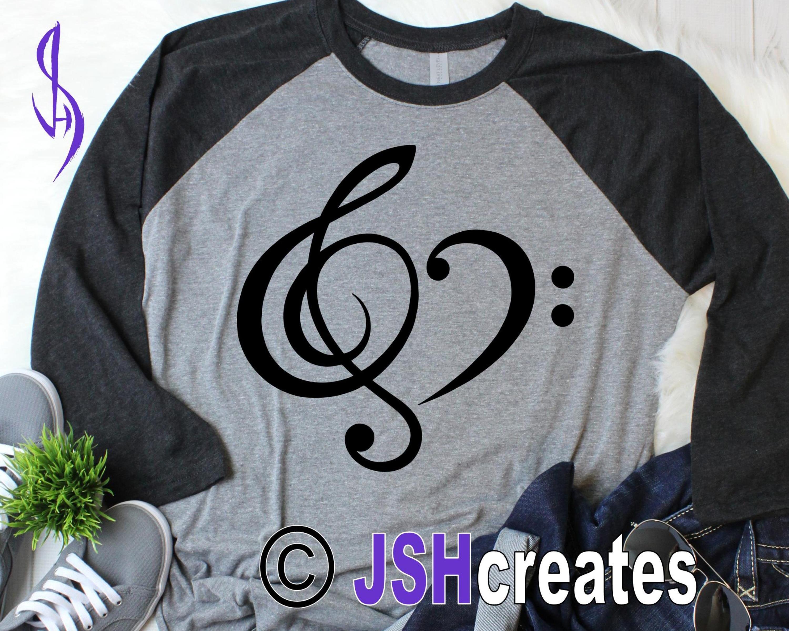 Treble Clef Svg Bass Clef Svg Heart Svg Music Notes Svg - Etsy Canada