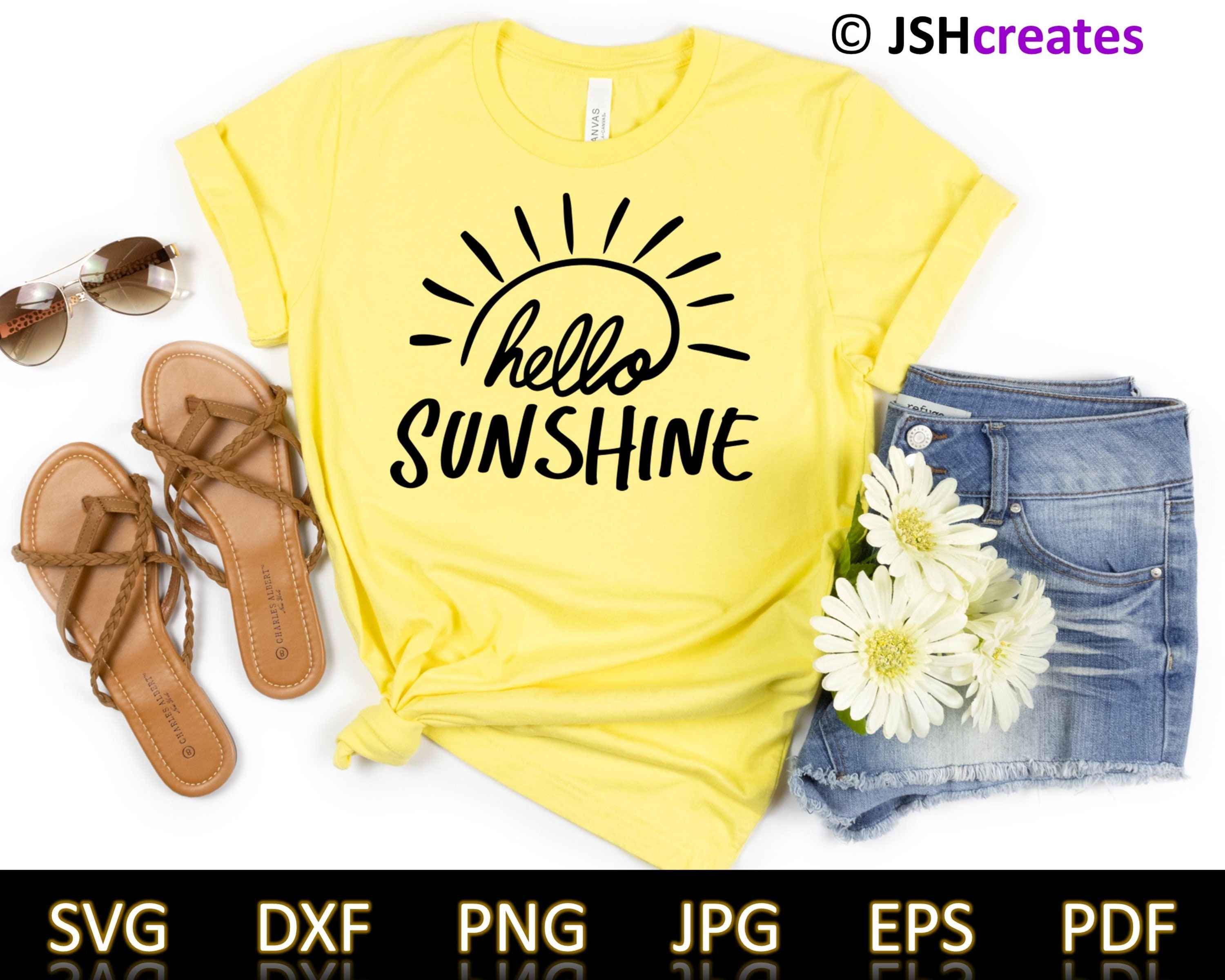 Hello Sunshine SVG Sunshine Svg Sun Svg Summer Svg Spring - Etsy
