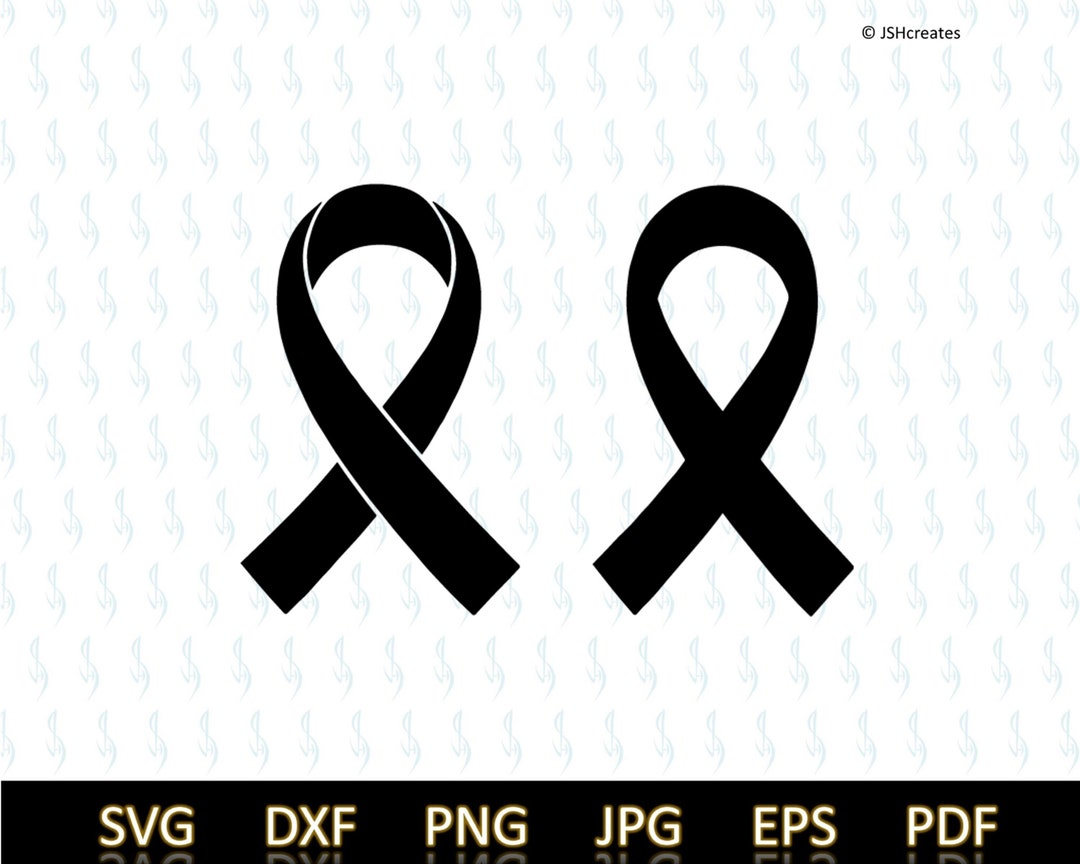 Cancer Ribbon SVG, Cancer Ribbon Clipart, Cancer Ribbon Silhouette Cut ...