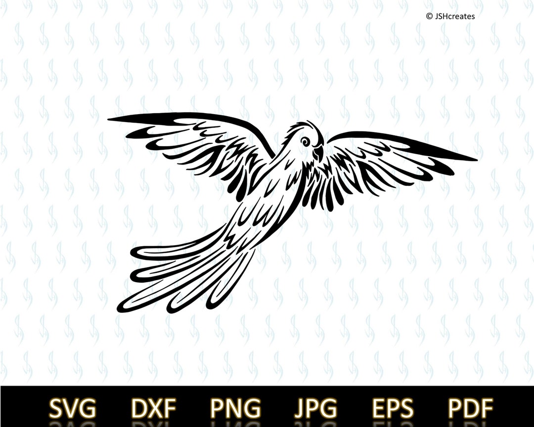 Parrot Svg, Bird Svg, Parrot, Bird, SVG, Wings, Bird Flying, Silhouette ...