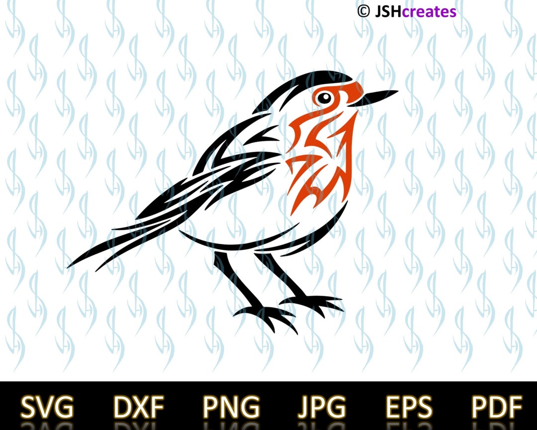 Robin Svg, Tribal Robin Svg, Bird Svg, SVG, Robin, Png, Jpeg, Clipart ...