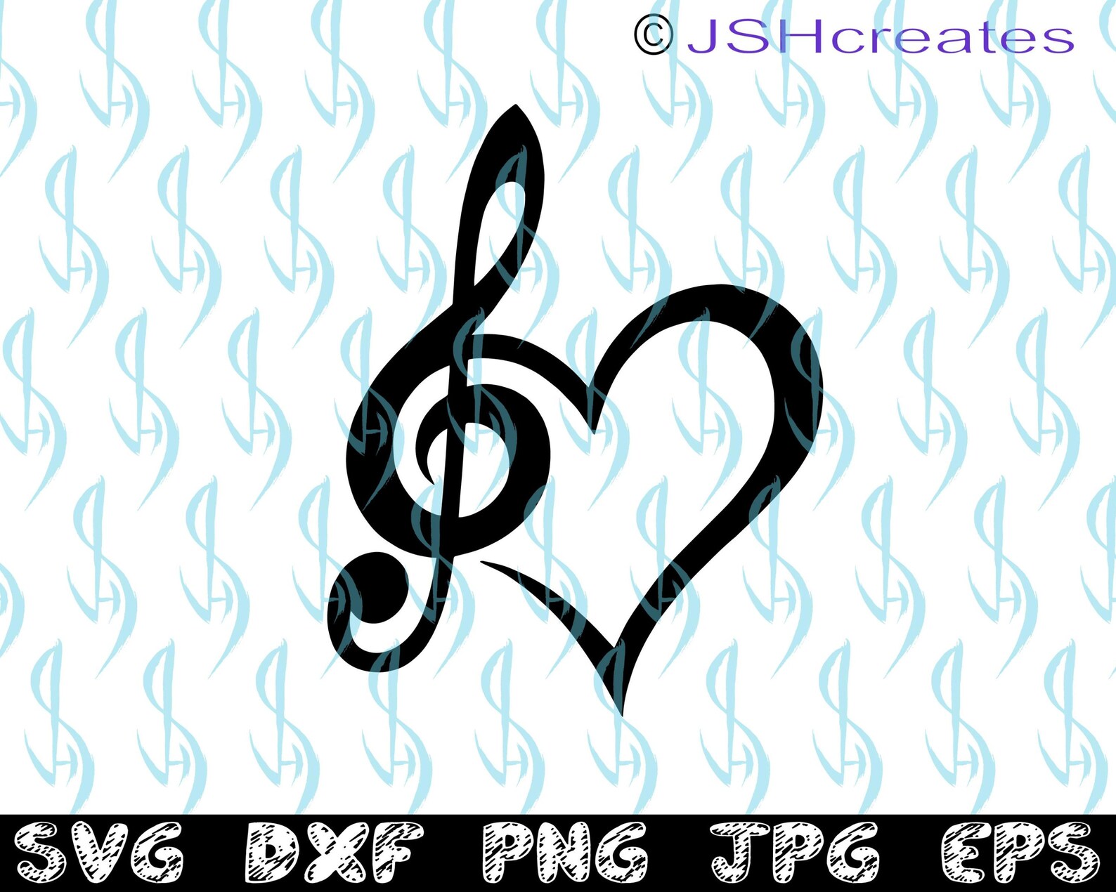 Treble Clef Heart Svg Treble Heart Svg Treble Clef Clipart | Etsy