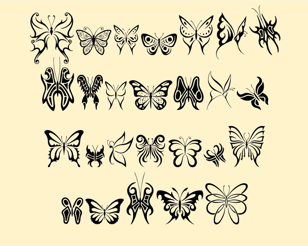 Butterfly Font Dingbat Font Wingdings Font Butterfly - Etsy UK