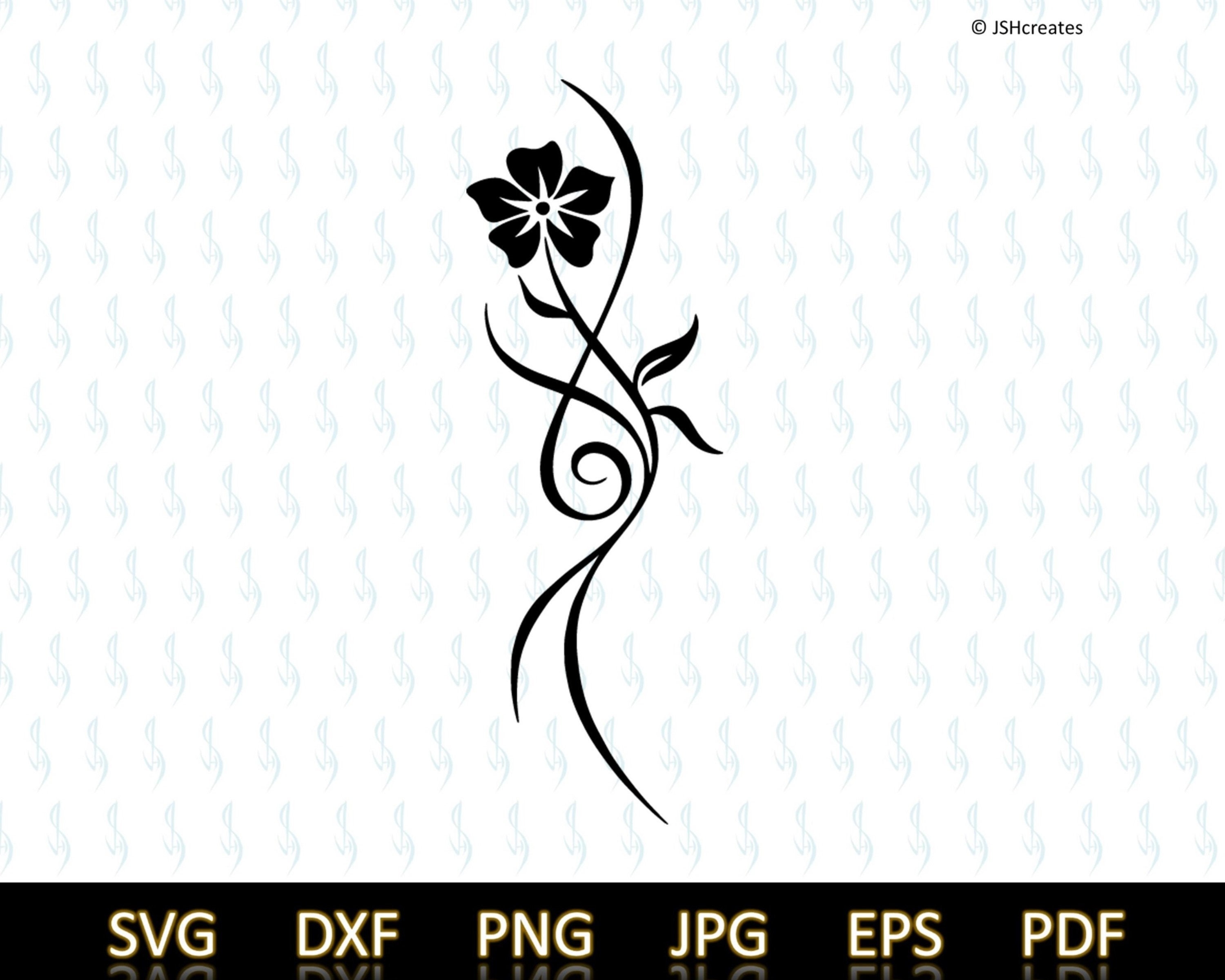 Delicate Flower Svg Flower Svg Hearts Svg Cute Svg Flower - Etsy