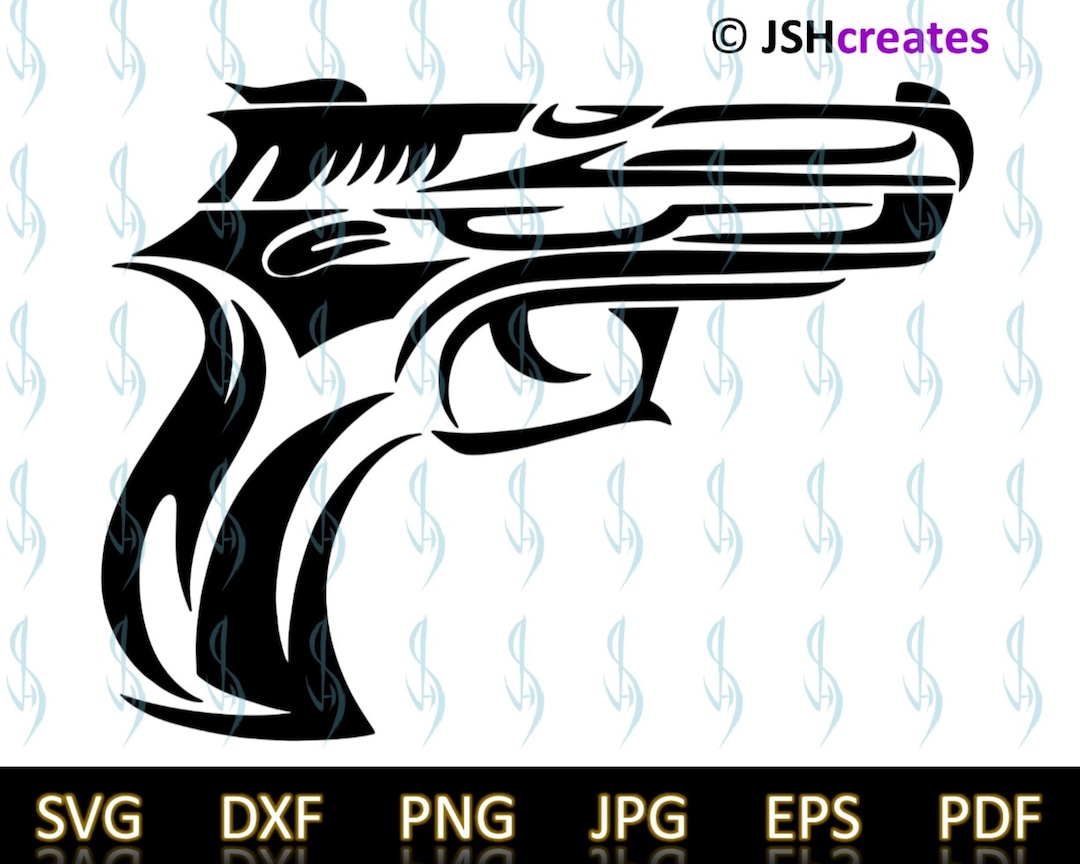 Gun SVG, Pistol Svg, Svg, Firearm Svg, Weapon Svg, Dxf, Png, Gun, Cool ...
