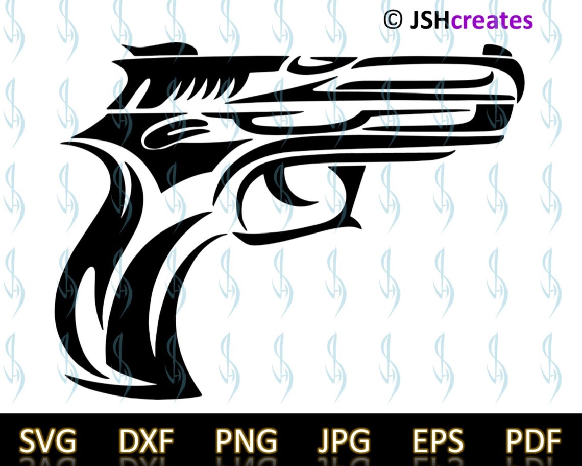 Gun SVG Pistol Svg Svg Firearm Svg Weapon Svg Dxf Png - Etsy