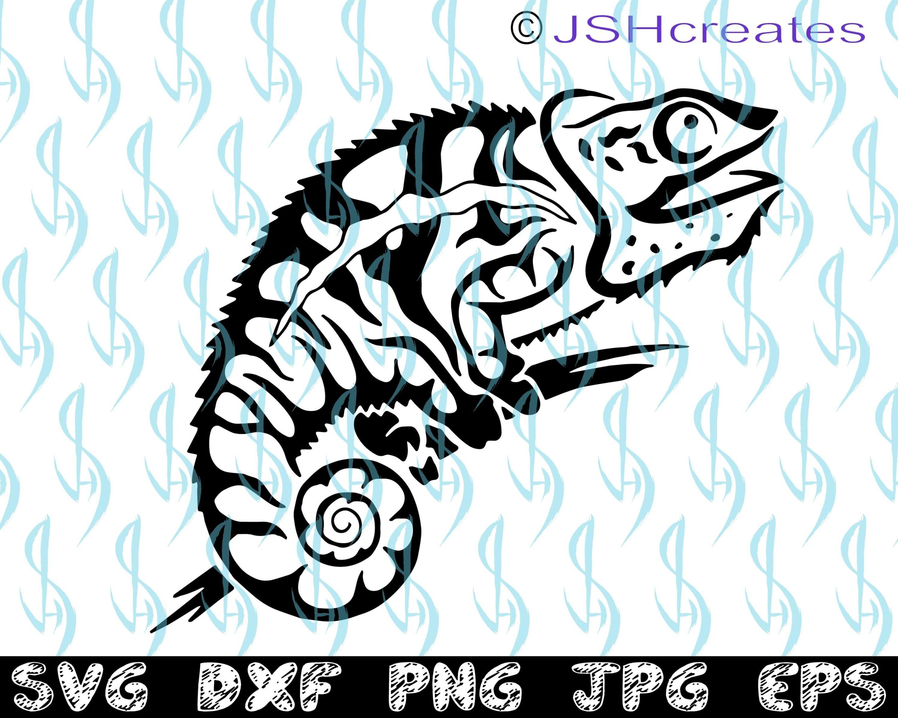 Lizard Svg Chameleon Svg SVG Clipart Decal Eps Dxf Png | Etsy