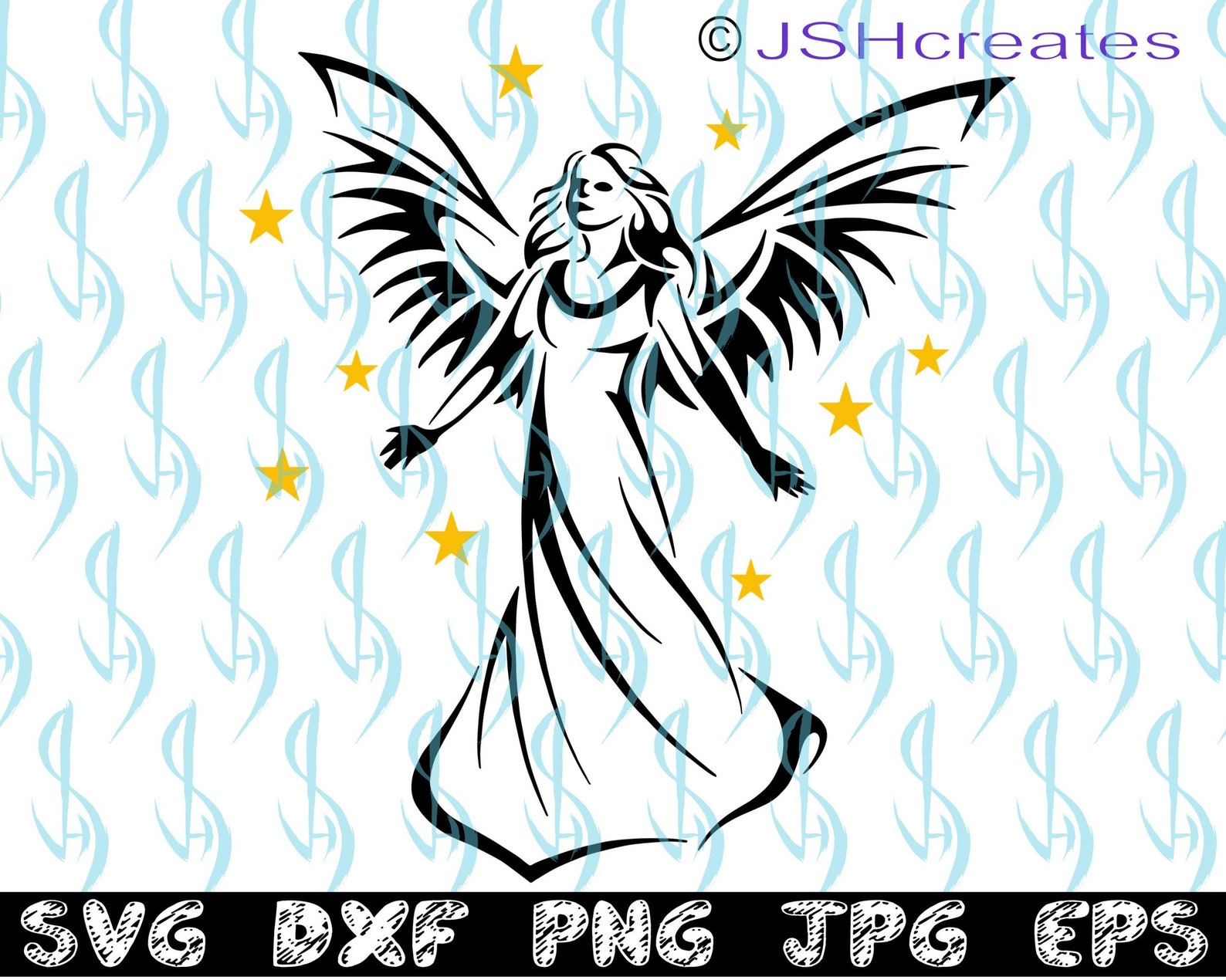 Angel Svg Guardian Angel Svg SVG Clipart Decal Eps Dxf | Etsy
