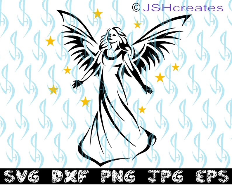 Angel Svg Guardian Angel Svg SVG Clipart Decal Eps Dxf | Etsy