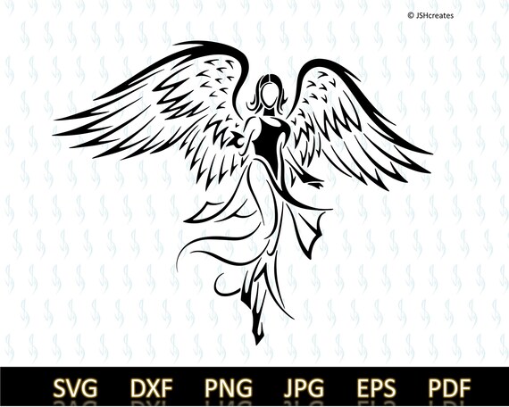 Abstract Angel Tattoo Designs
