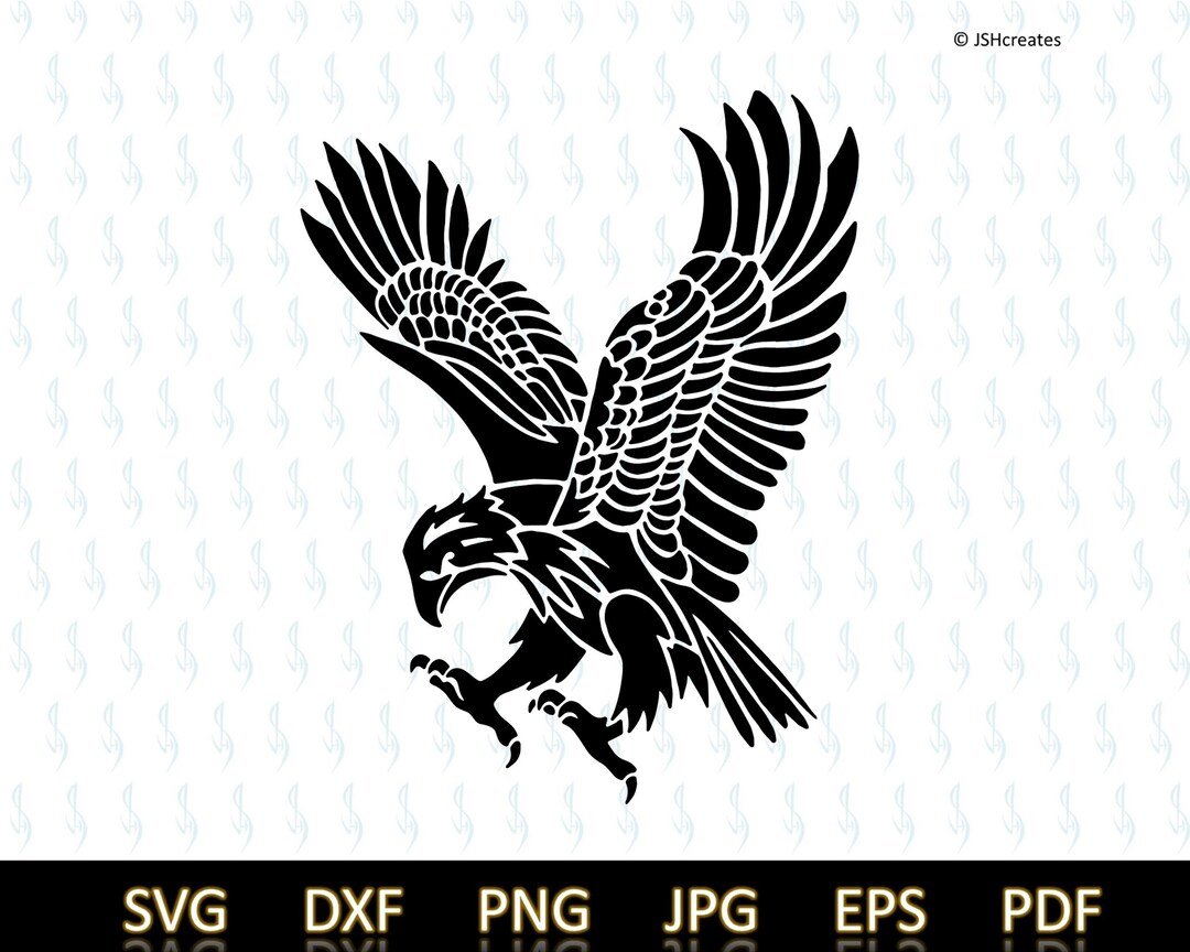 Tribal Eagle Svg, Eagle Svg, Wings, Tribal, Stencil Art, Dxf, Png, Cut ...