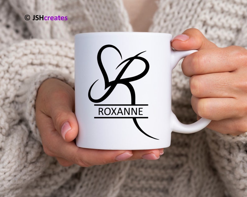 Split Monogram SVG Letter R Heart Split Monogram Letter R - Etsy