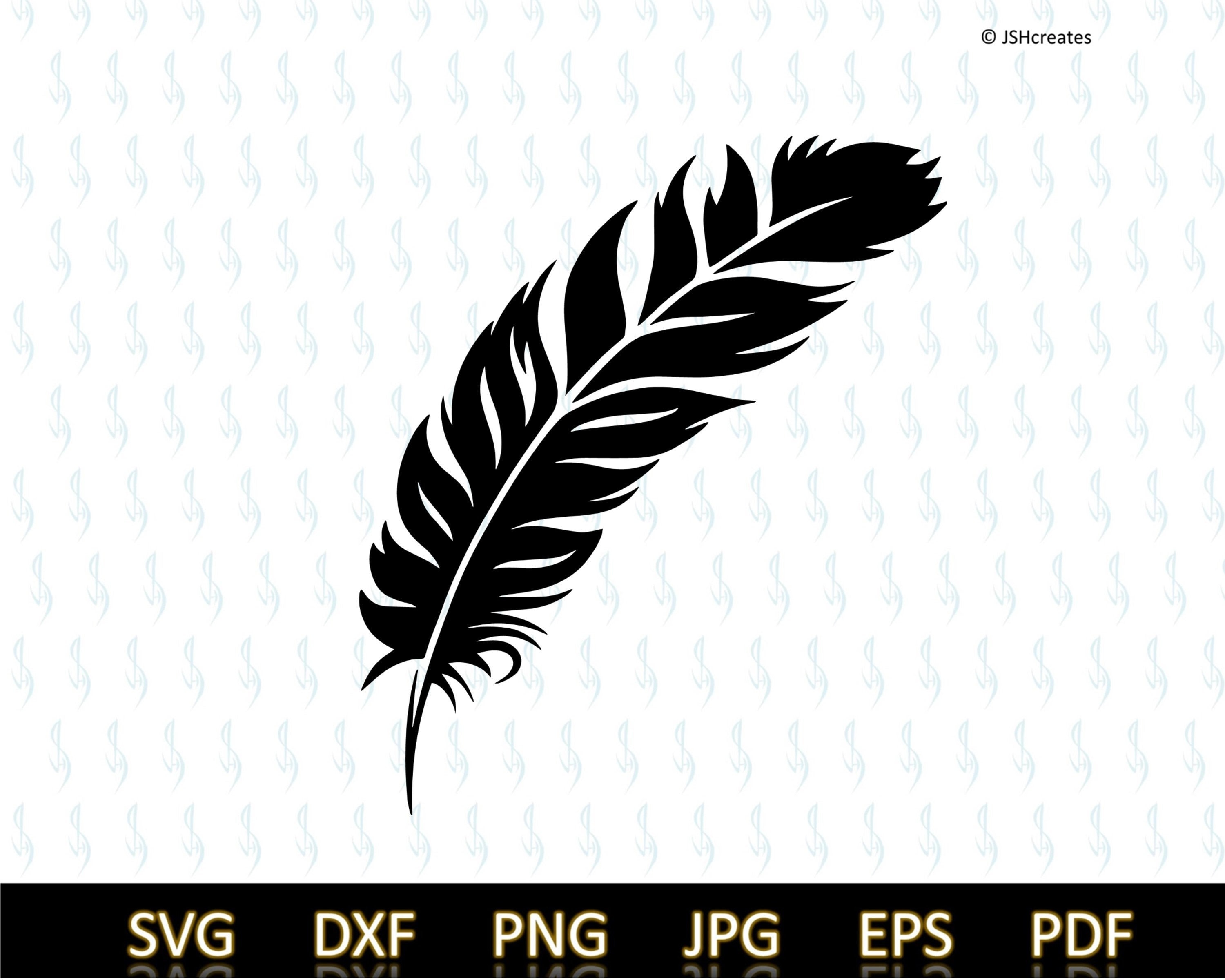 Pluma svg Pluma negra svg Pluma de pájaro svg Clipart de - Etsy México