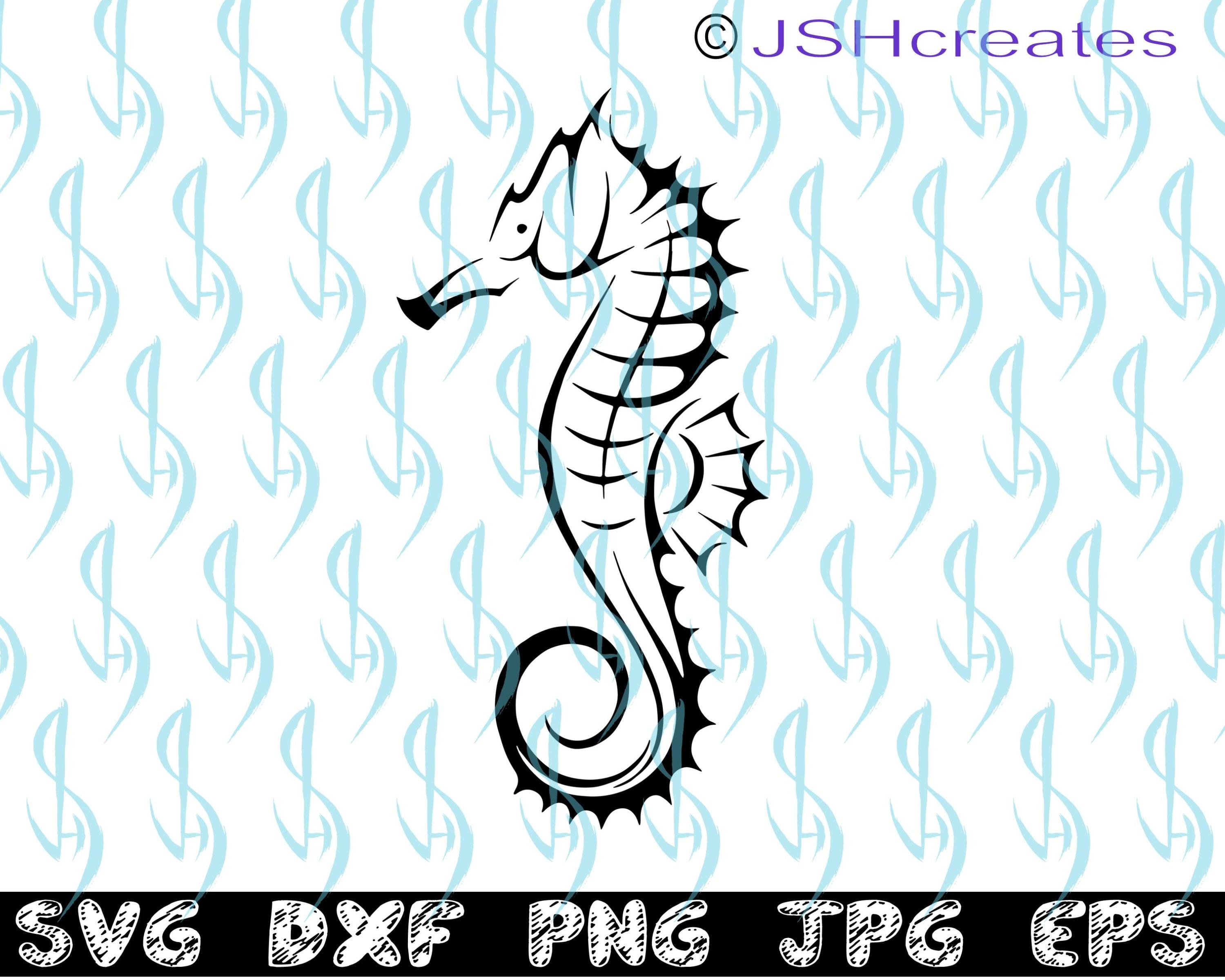Seahorse Svg Sea Horse Svg SVG Clipart Decal Eps Dxf | Etsy