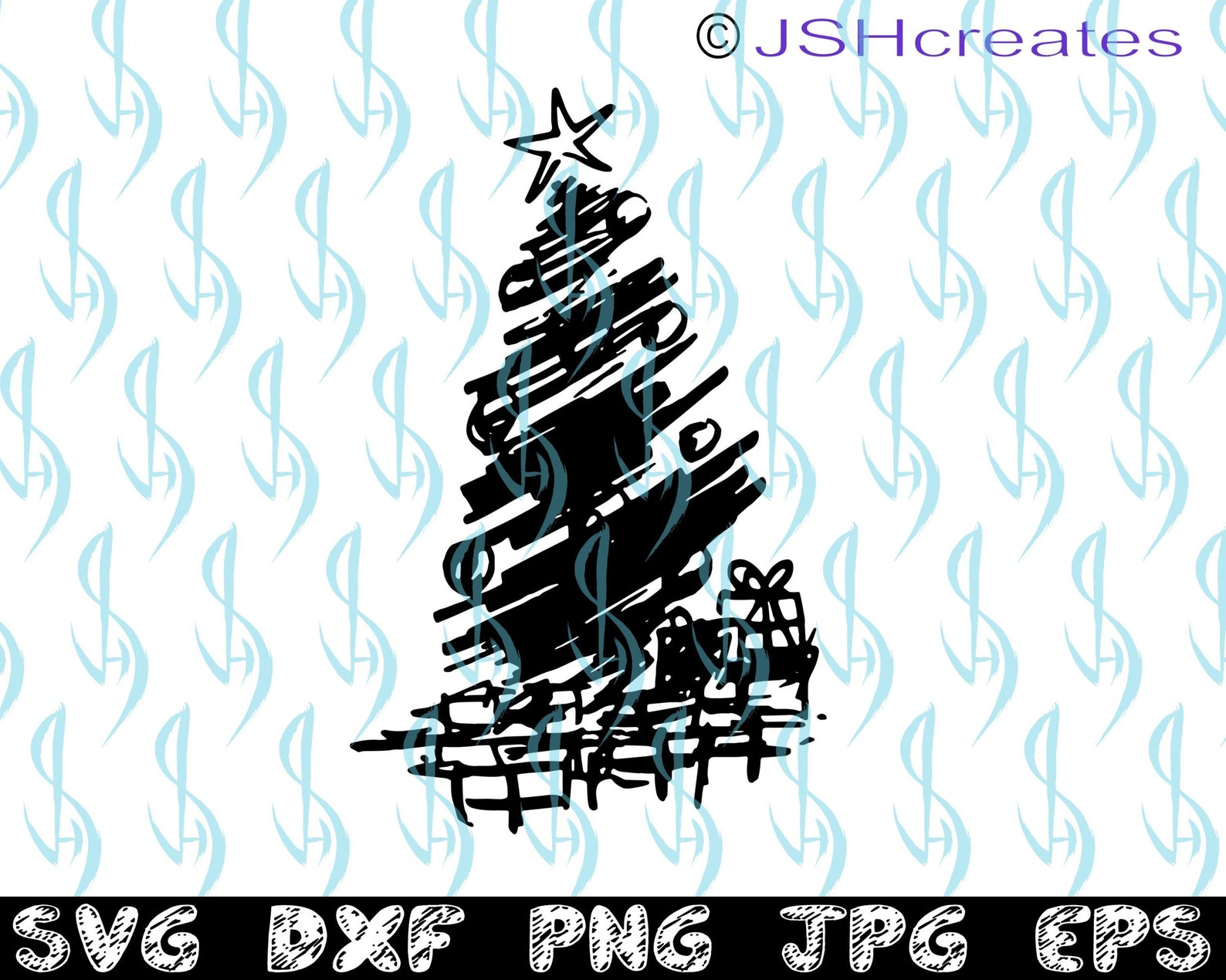 Christmas Tree Svg Presents SVG Rustic Svg Christmas Svg - Etsy