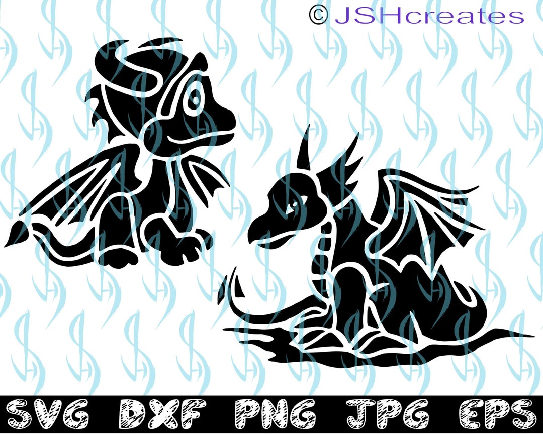 Dragons Svg Baby Dragons Svg SVG Clipart Decal Eps Dxf - Etsy
