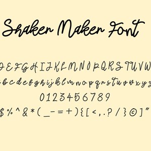 Shaker Maker Script Font Modern Calligraphy, Procreate Fonts ...