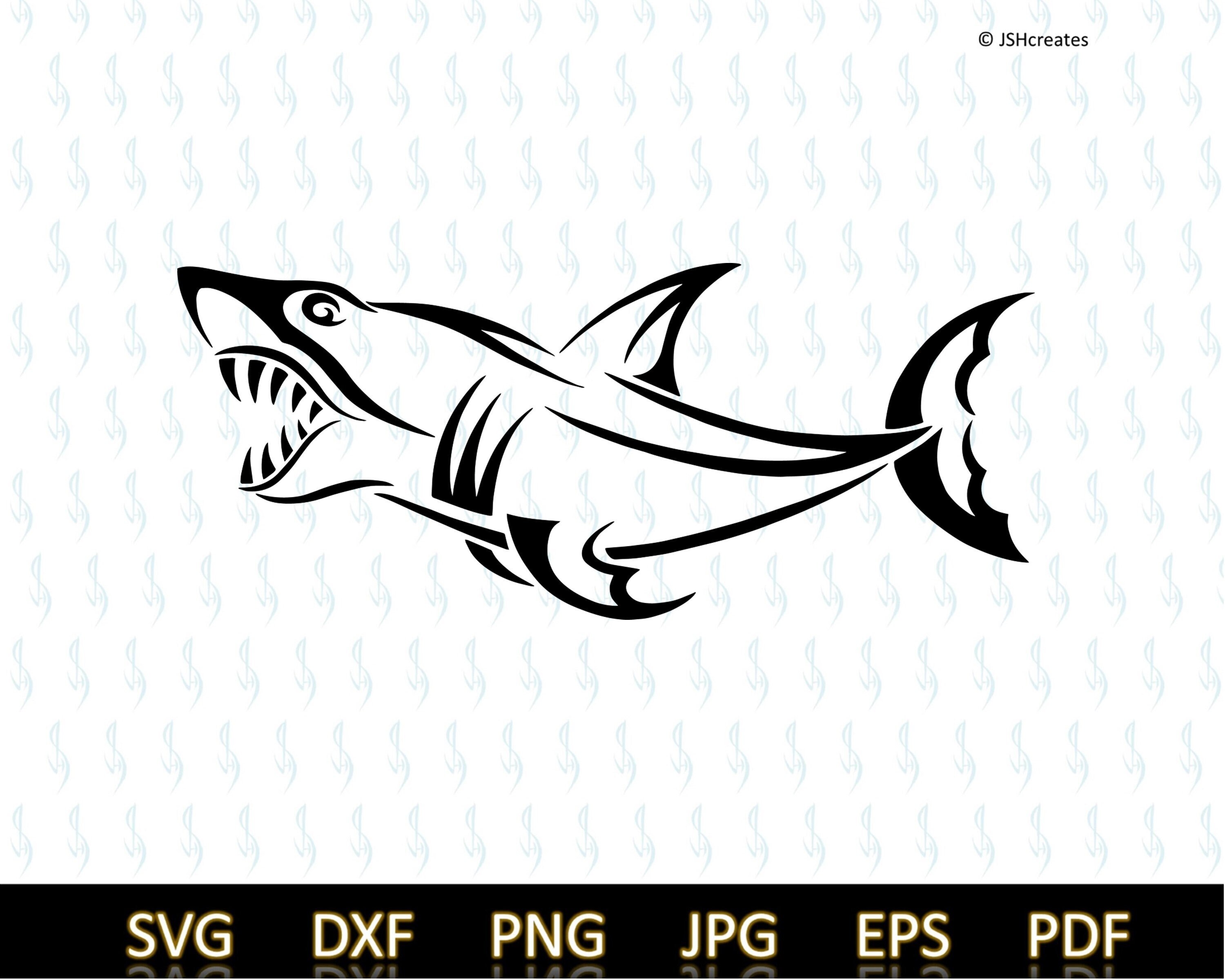 Shark Svg Shark Silhouette Svg Shark Head Shark Clipart - Etsy