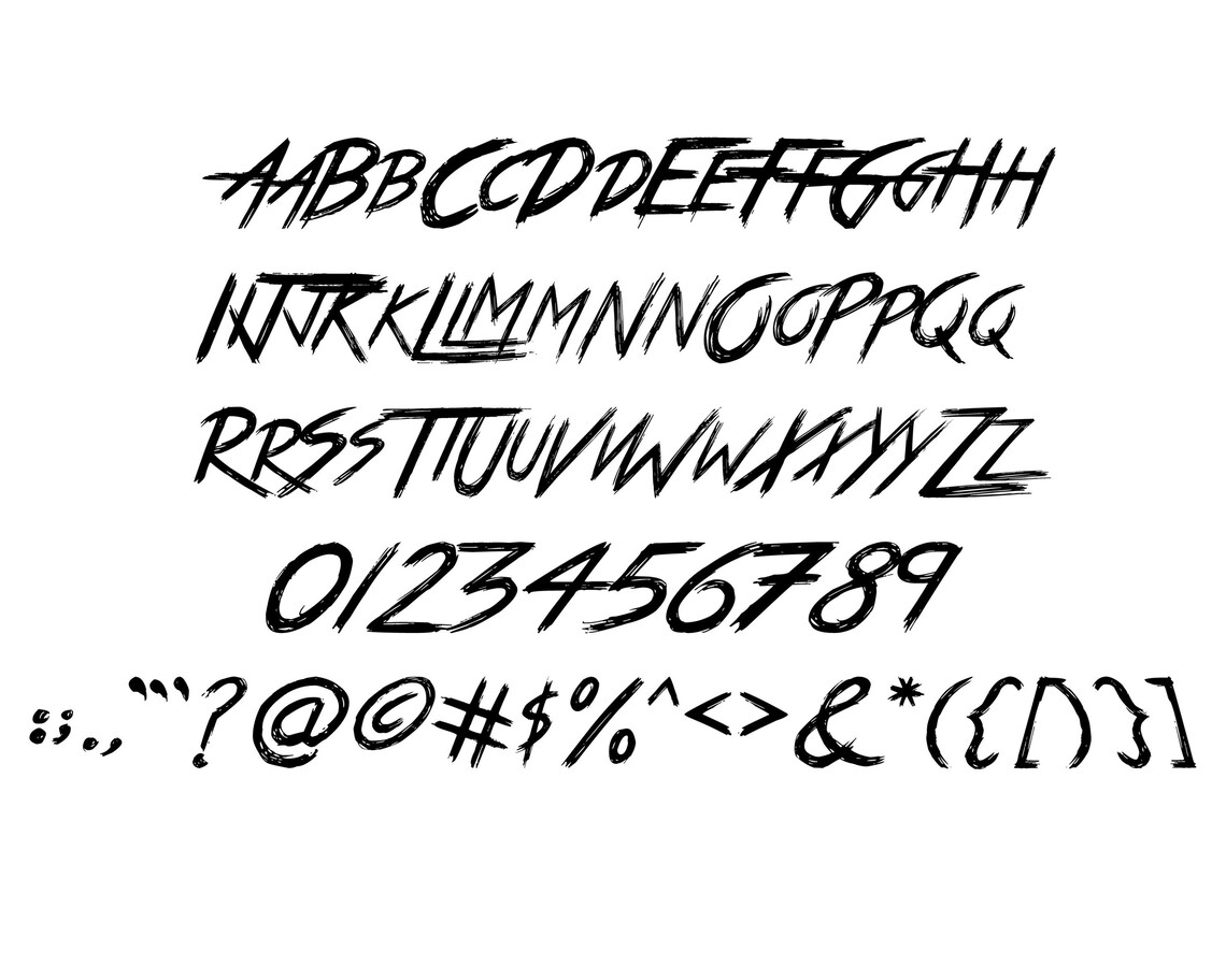 True Lies Handwritten Horror Font Brush Font Display Font - Etsy