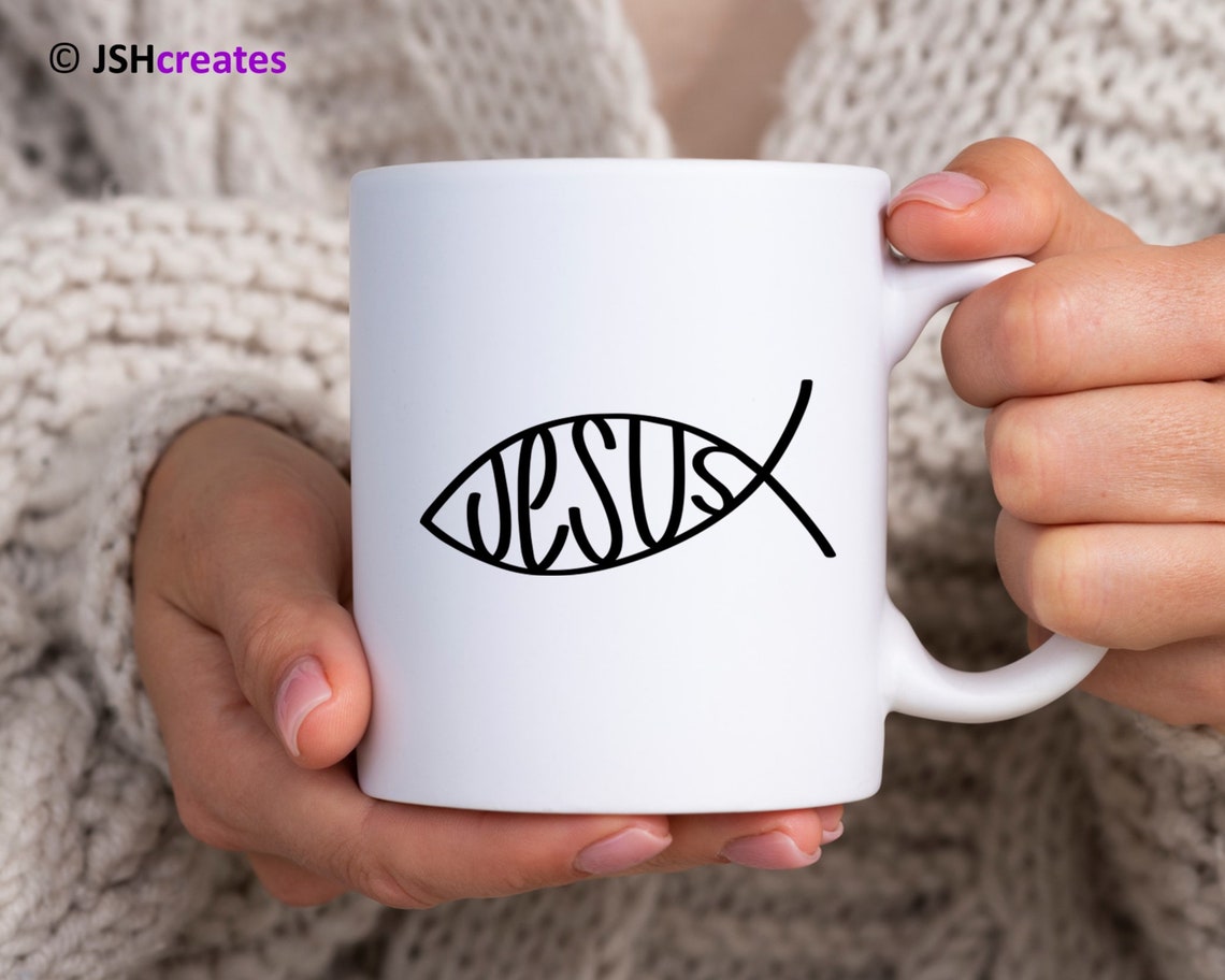 Christian Fish SVG Jesus Fish Svg Vector Cut File for | Etsy