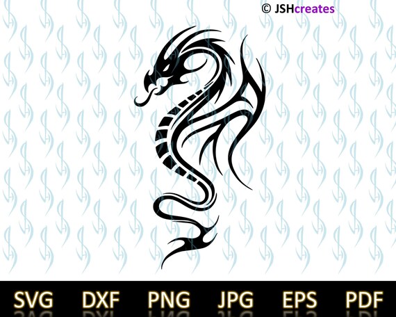 Dragon Svg Tribal Dragon Svg Serpent Dragon Clipart SVG | Etsy