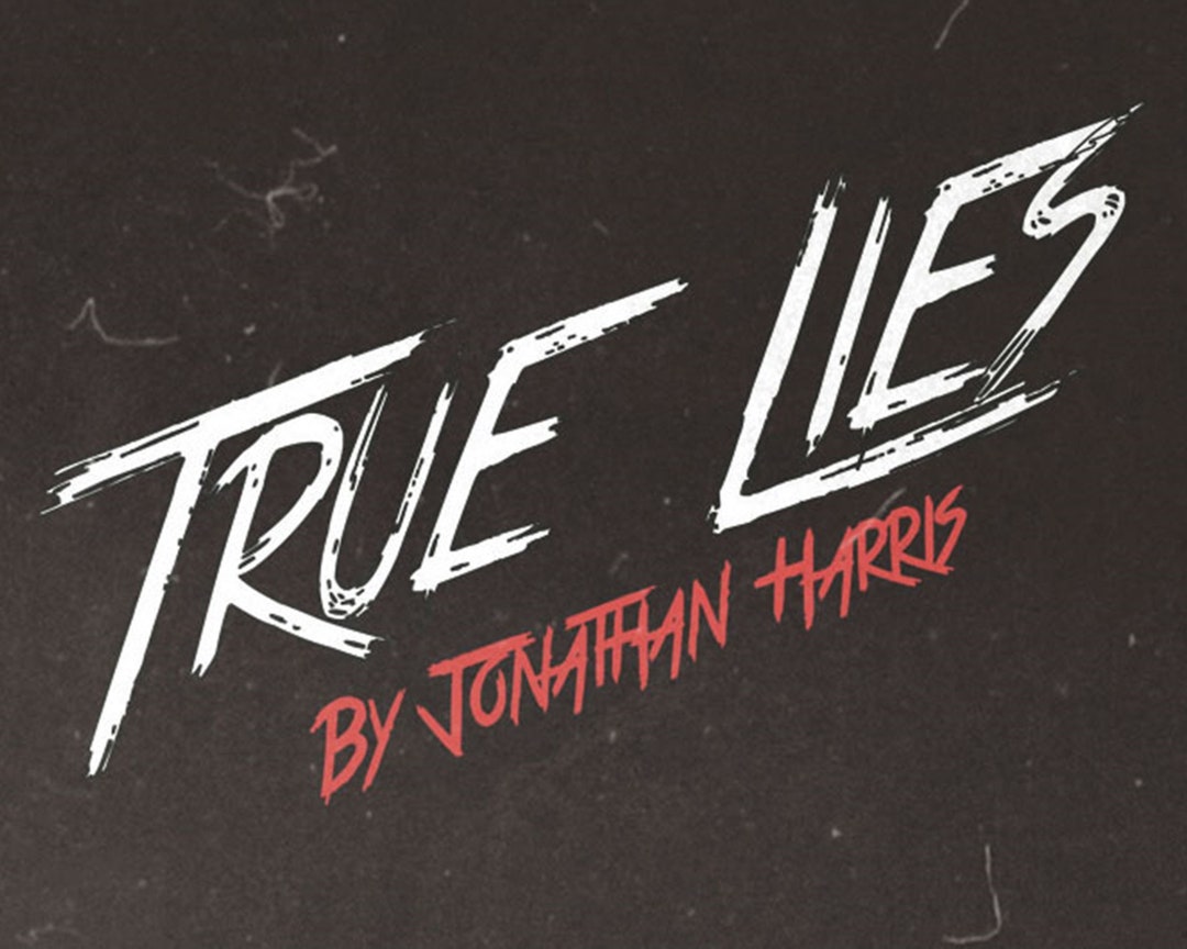 True Lies Handwritten Horror Font, Brush Font, Display Font, Signature ...