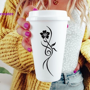 Delicate Flower Svg, Flower Svg, Hearts Svg, Cute Svg, Flower, Tattoo ...