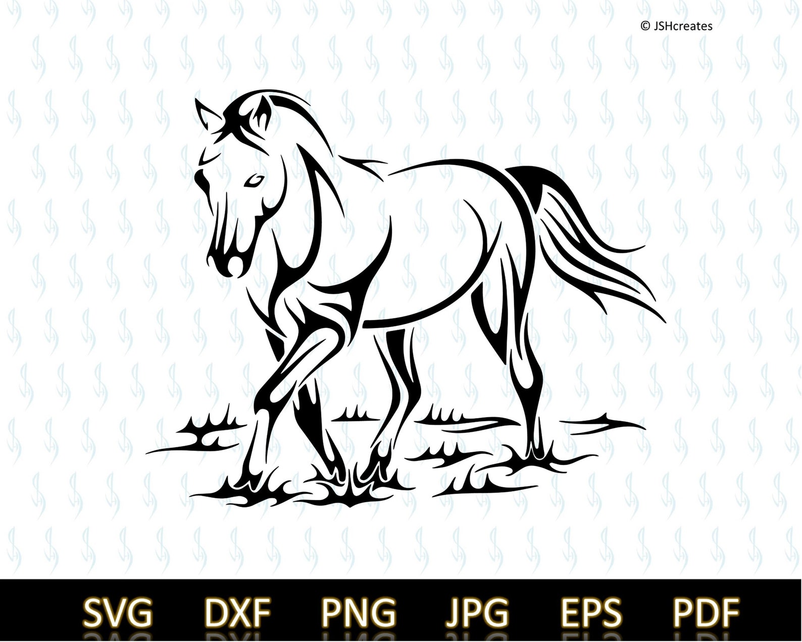 Horse Svg Stallion Svg Horse SVG Silhouette Cut File - Etsy