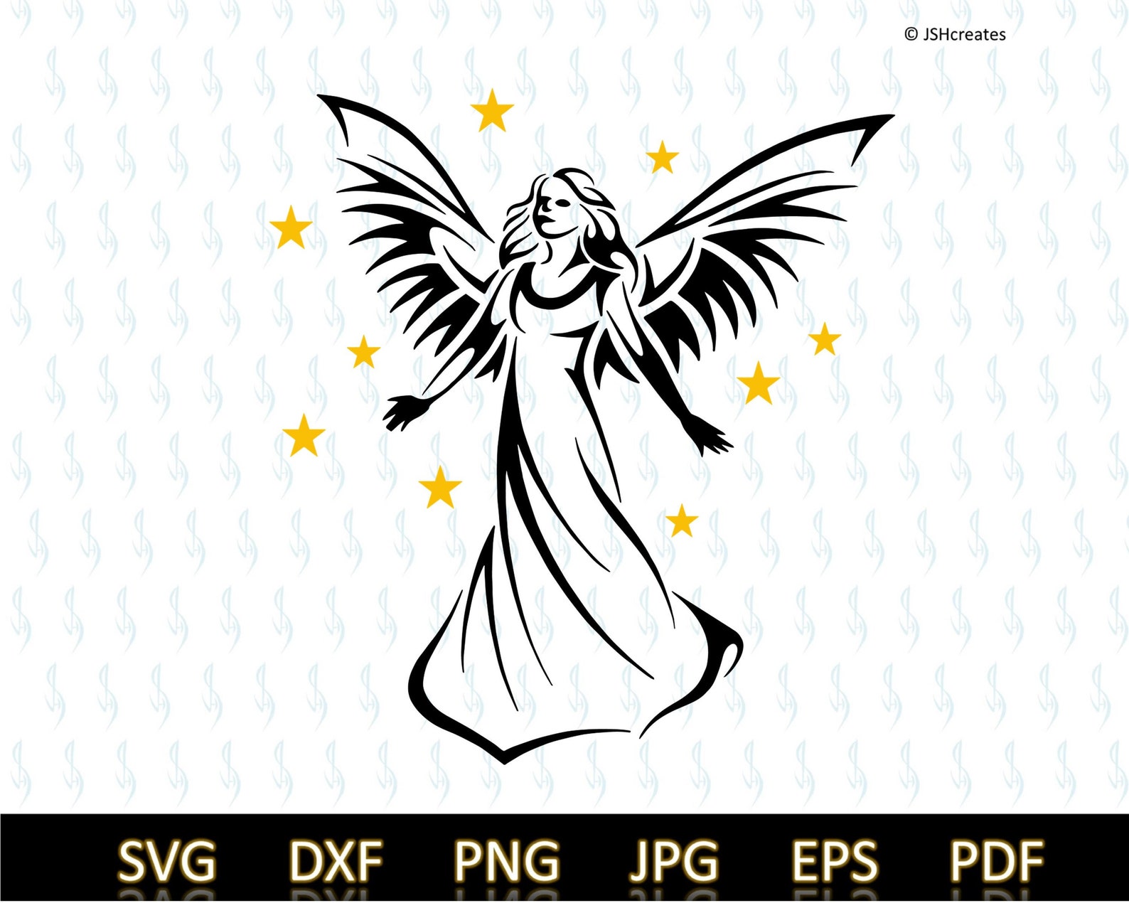 Angel Svg Guardian Angel Svg SVG Clipart Decal Eps Dxf - Etsy