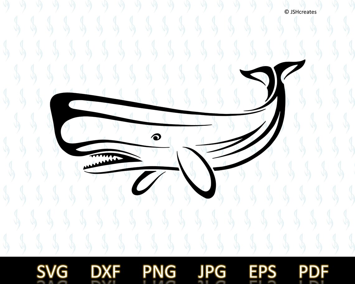 Whale Svg Tribal Whale Svg Whale SVG Silhouette Cut File - Etsy