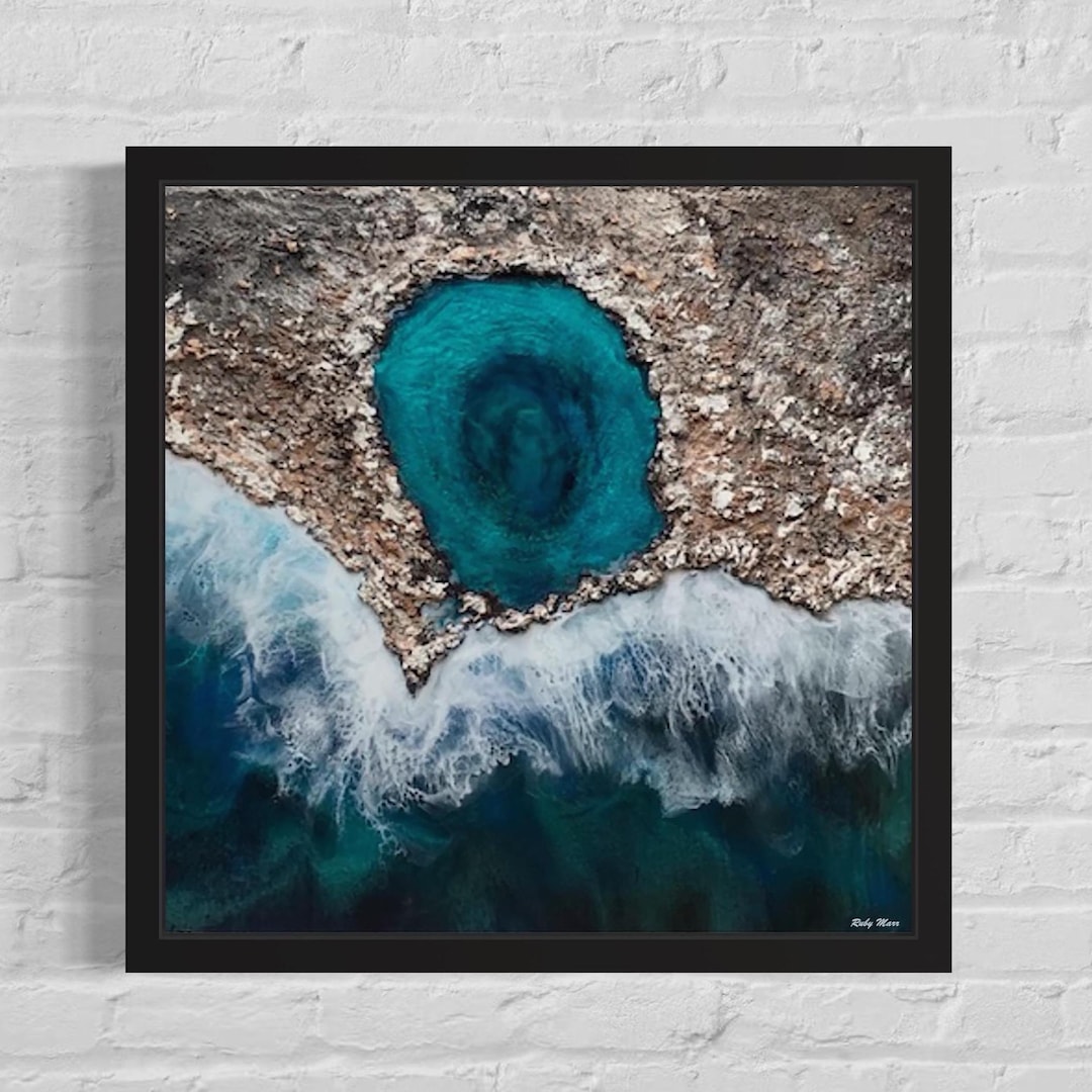 Ocean Art Comes Alive With Immersive Art – "natural Topaz Pool" Framed ...