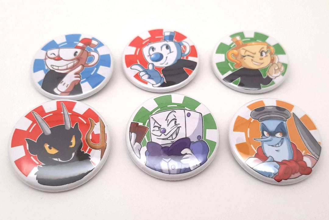 Buttons - Cartoon Cups - Etsy