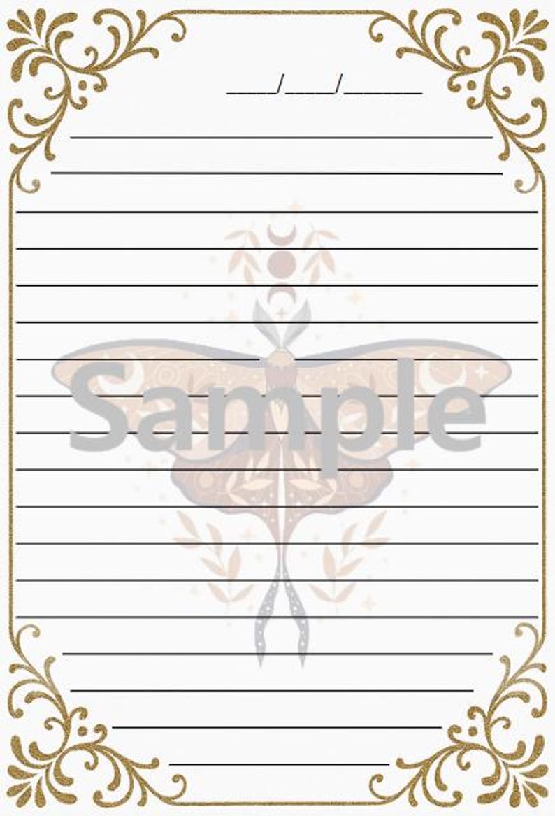 Witchy Journal Printable | Vintage Grimoire Pages | 8.5x11 PDF ...